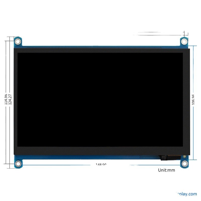 24 BIT RGB Raspberry PI TFT Display LCD Display 7 Inch 1024x600 ODM OEM