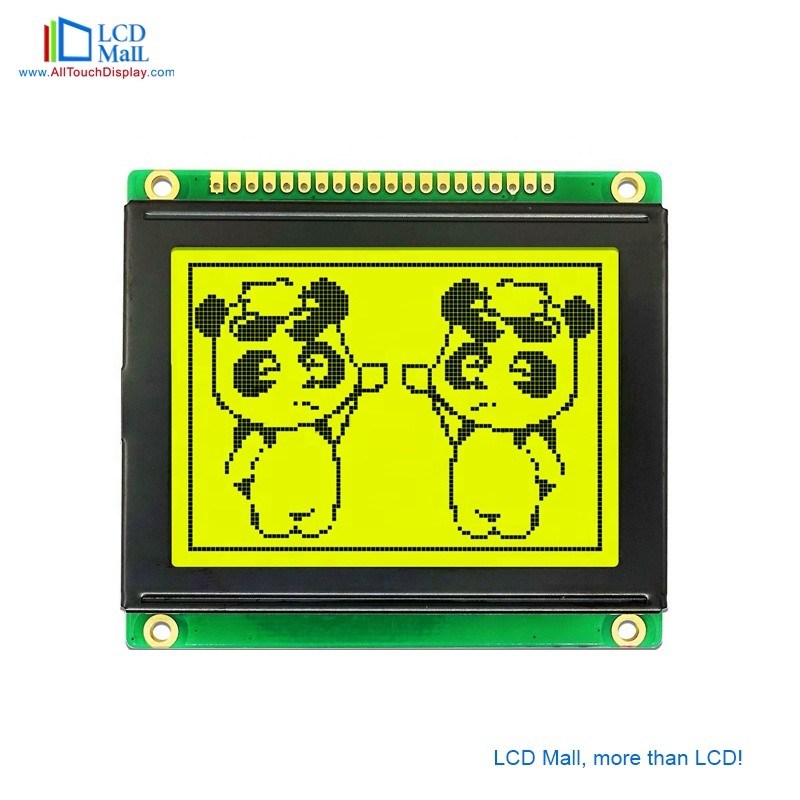 High-Performance Graphic LCD Display with Yellow Backlight and Operating Temperature -20 To 70C